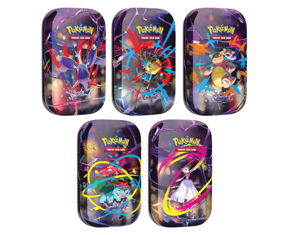 Mega Evolution Mini Tin (1 Random Tin) Pokemon TCG – Draw For Turn Games