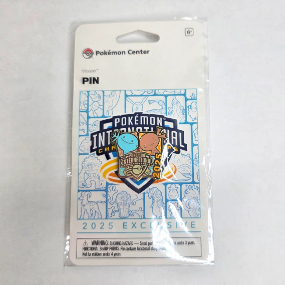 Pokemon Internationals 2025 Exclusive Wooper Pin – Draw For Turn Games